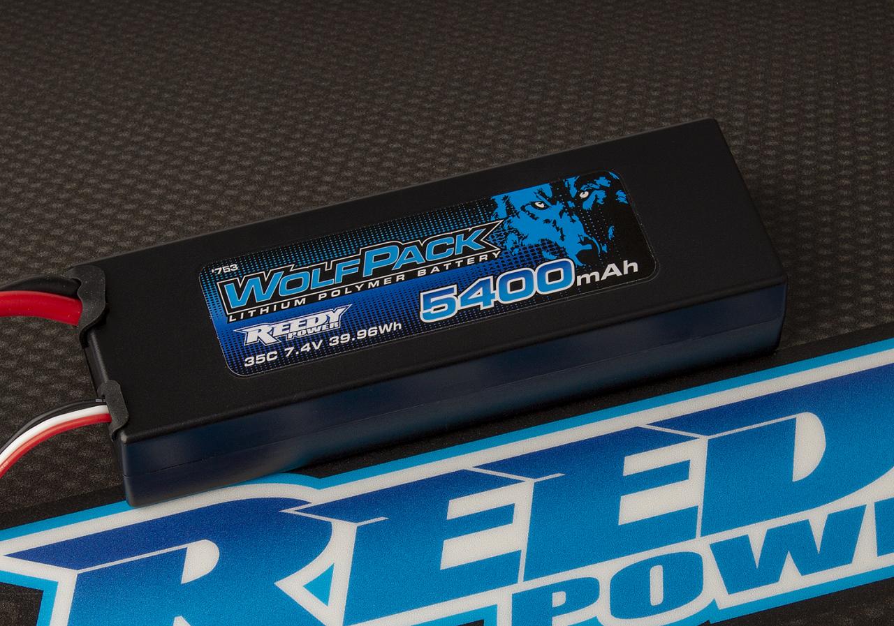 WolfPack LiPo 5400mAh 35C 2S 7.4V with T-plug – Pulse Rc